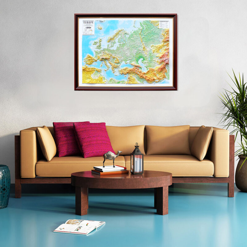 Europe Raised Relief Map, Large (44″ x 32″) – mapagents