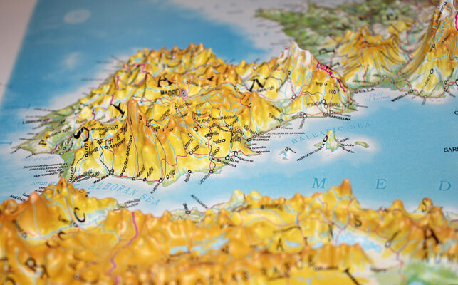 Europe Raised Relief Map, Large (44″ x 32″) – mapagents