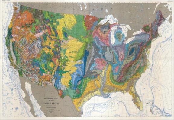 USGS Geologic Map Of The United States Extra Large 79 X 52 Mapagents