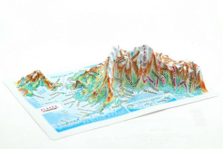 Alaska Raised Relief Map, Souvenir size – mapagents