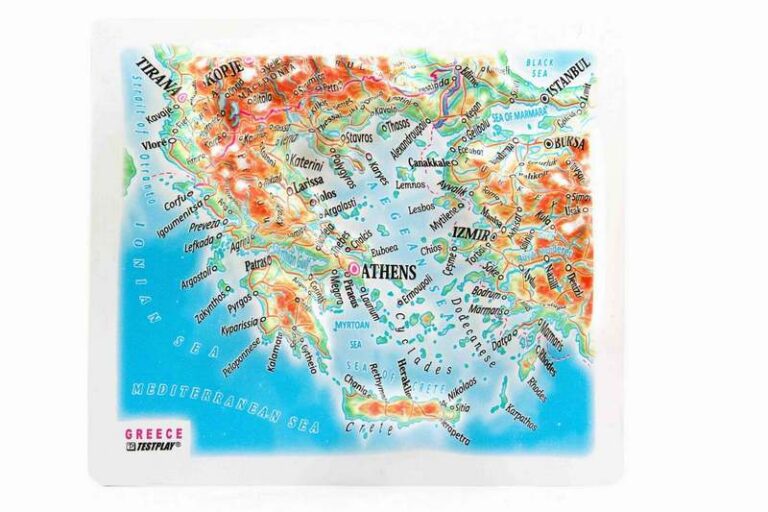 Greece Raised Relief Map, Souvenir size – mapagents