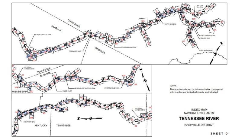 Tennessee River Navigational Chart Book – mapagents